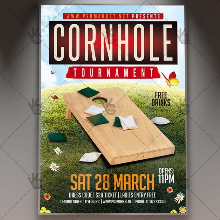 Download Cornhole Flyer - PSD Template | PSDmarket