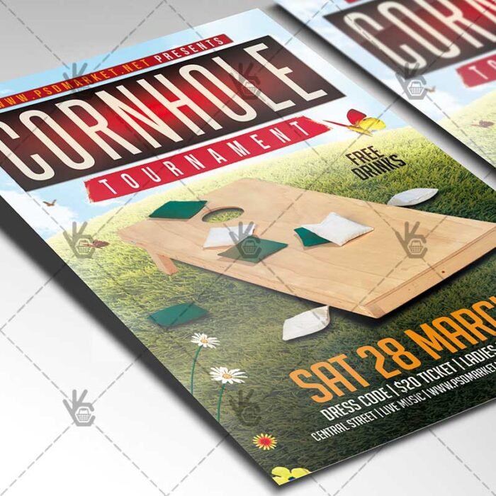 Download Annual Cornhole Game - Flyer PSD Template | ExclusiveFlyer