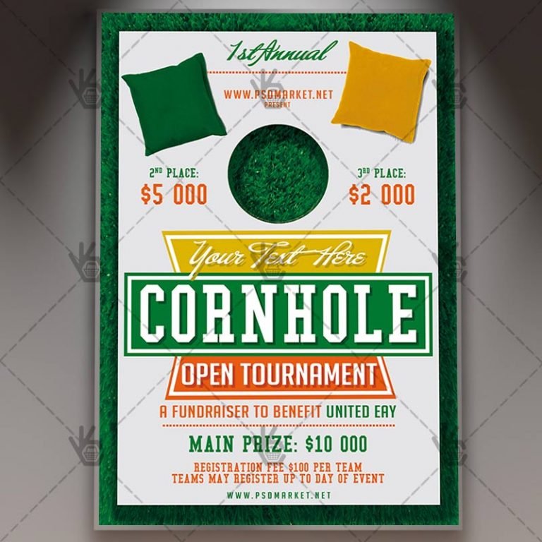 Download Cornhole Event Flyer - PSD Template | PSDmarket