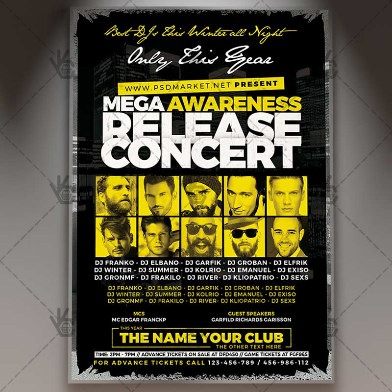Download Dj Release Concert Flyer PSD Template PSDmarket