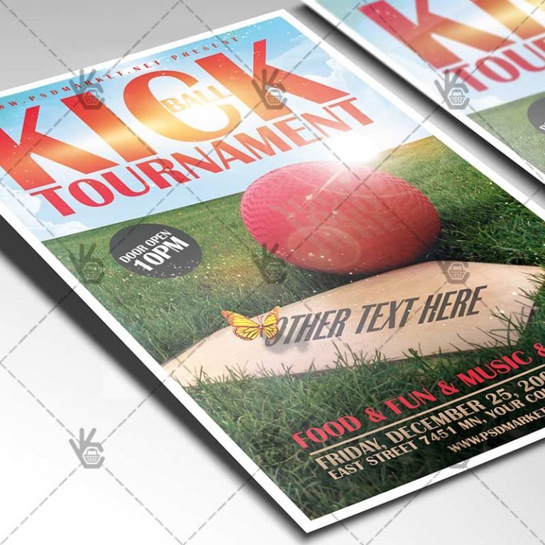 Download Kickball Tournament Flyer - PSD Template | PSDmarket