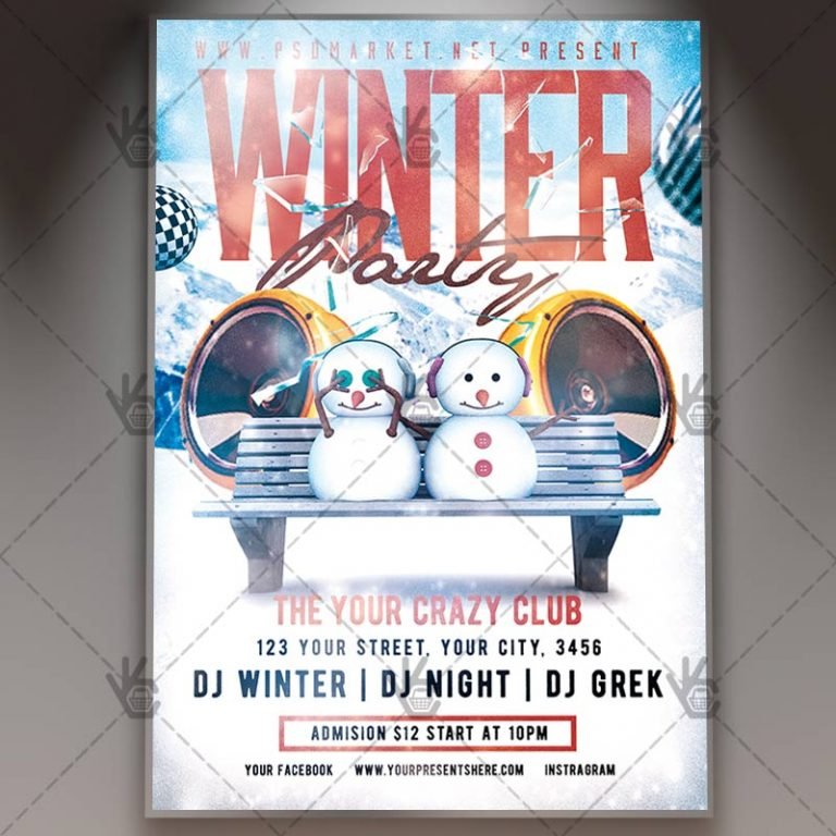 Download Winter Bash Flyer - PSD Template | PSDmarket