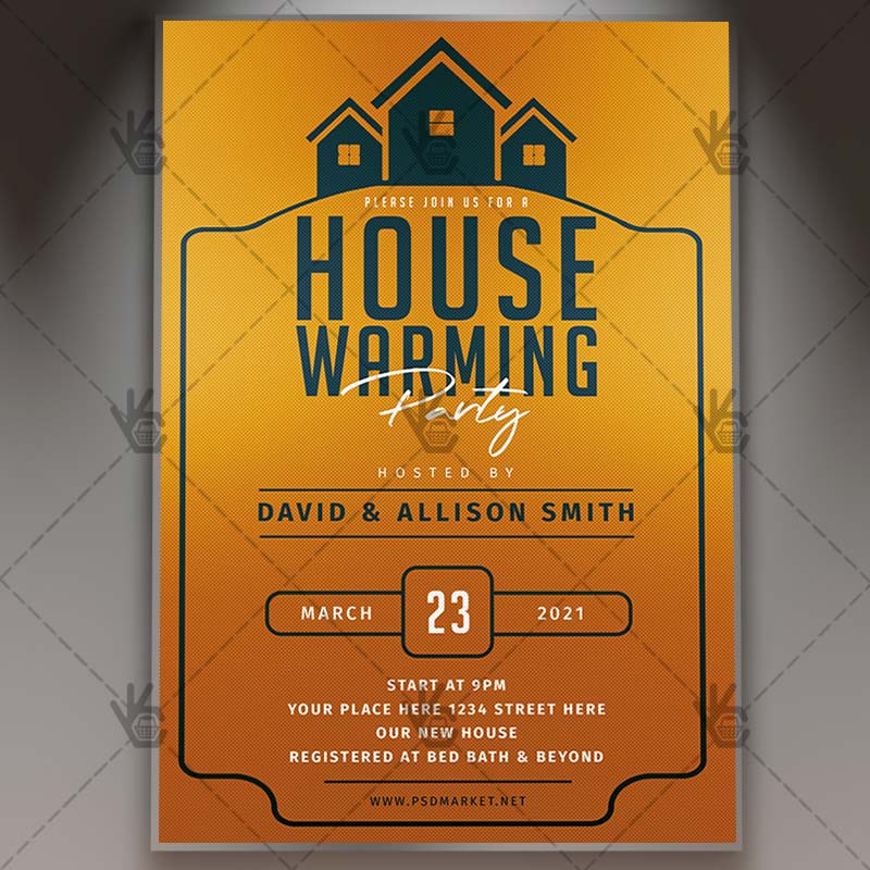 Download House Warming Invitation Flyer PSD Template PSDmarket