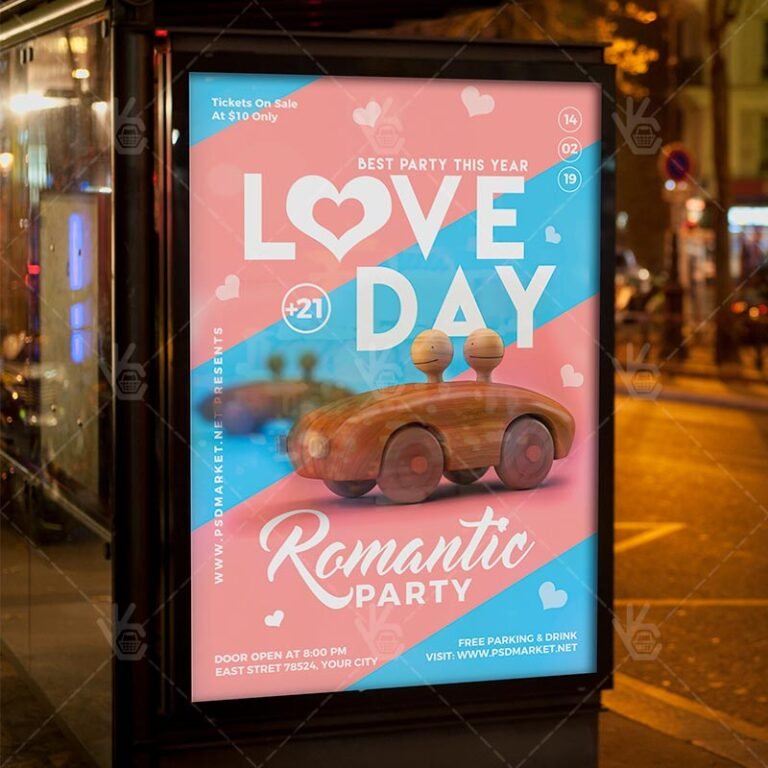 Love Day Flyer - PSD Template - PSDmarket
