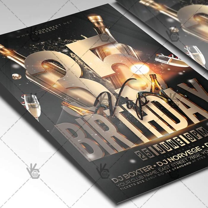 Download VIP Party Flyer - PSD Template | PSDmarketAfrican Flyer
