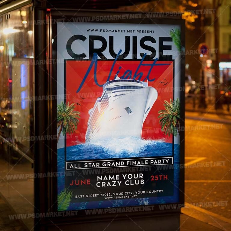Cruise Night Flyer - PSD Template - PSDmarket