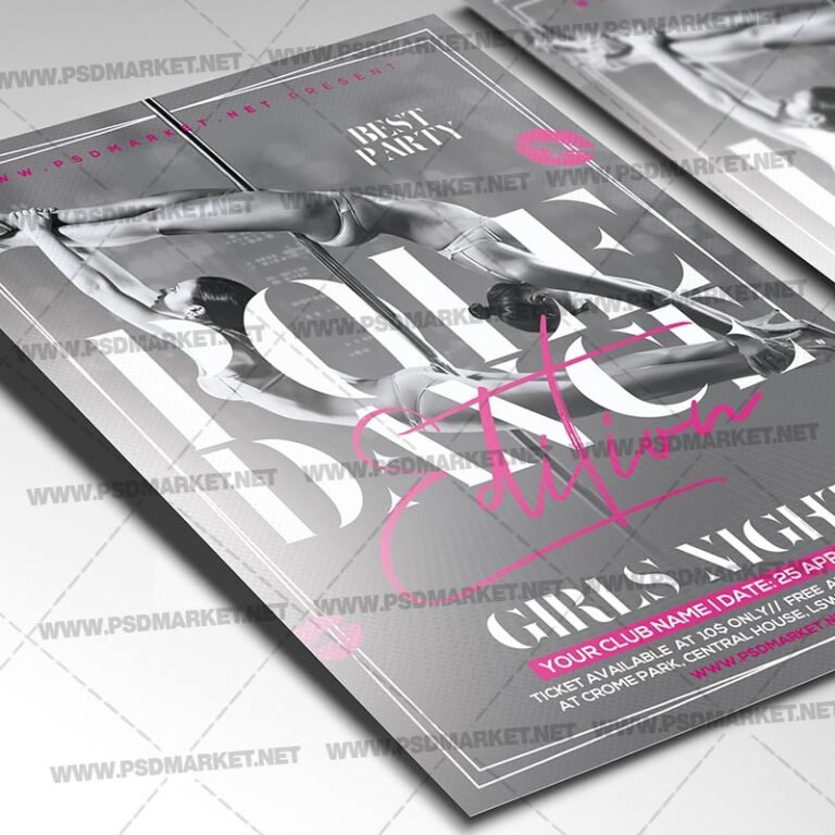 Pole Dance Flyer - PSD Template - PSDmarket