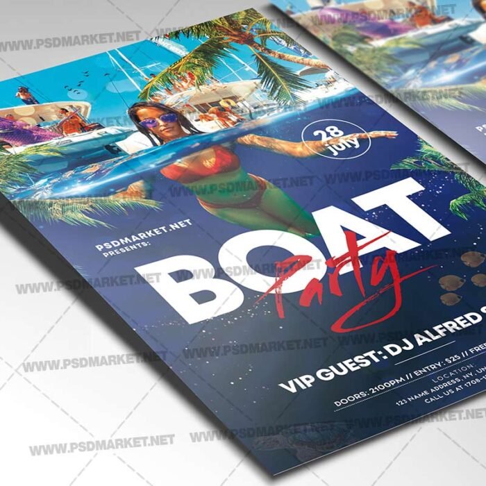 Download Cruise Ship Flyer - PSD Template | PSDmarket