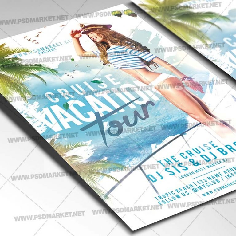 Download Cruise Ship Flyer - PSD Template | PSDmarket