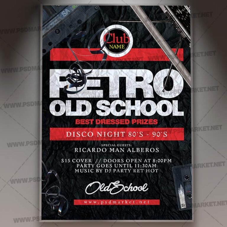 Retro Flyer - PSD Template - PSDmarket