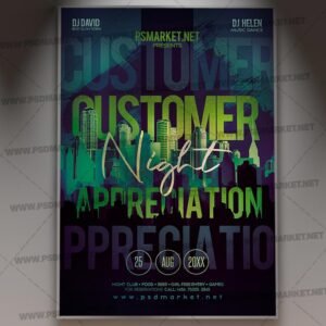 Customer Appreciation Night Flyer - PSD Template - PSDmarket