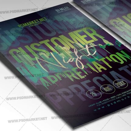 Customer Appreciation Night Flyer - PSD Template | PSDmarket