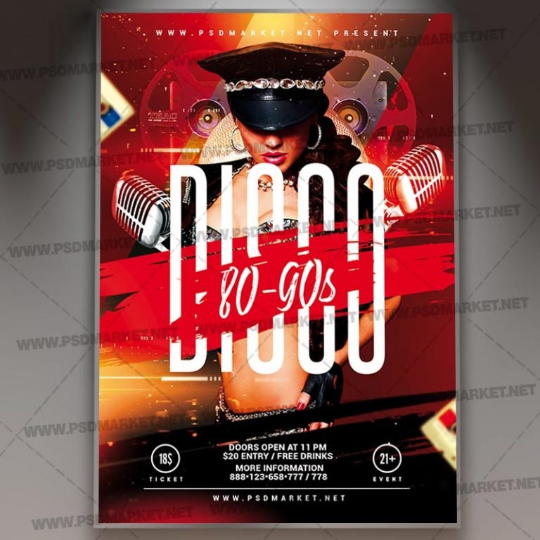 Download Disco Party Flyer - PSD Template | PSDmarket