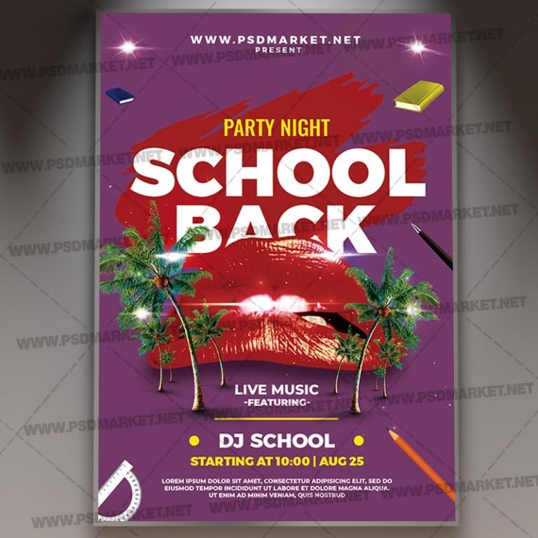 Download Welcome Back To School Flyer - PSD Template | PSDmarket