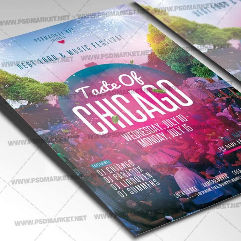 Download Taste of Chicago Flyer - PSD Template | PSDmarket