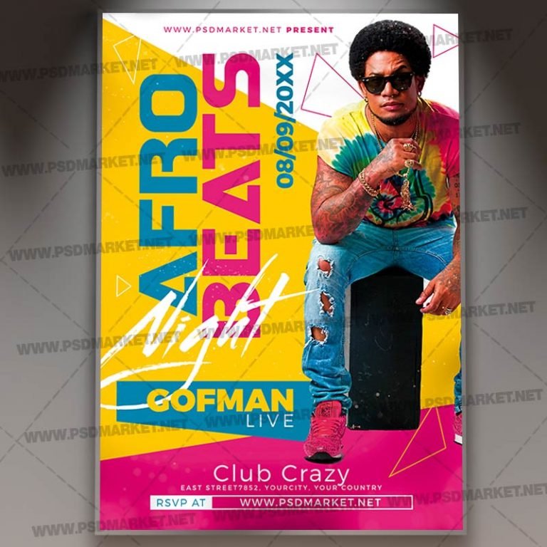 Download Afro Night Flyer - PSD Template | PSDmarket