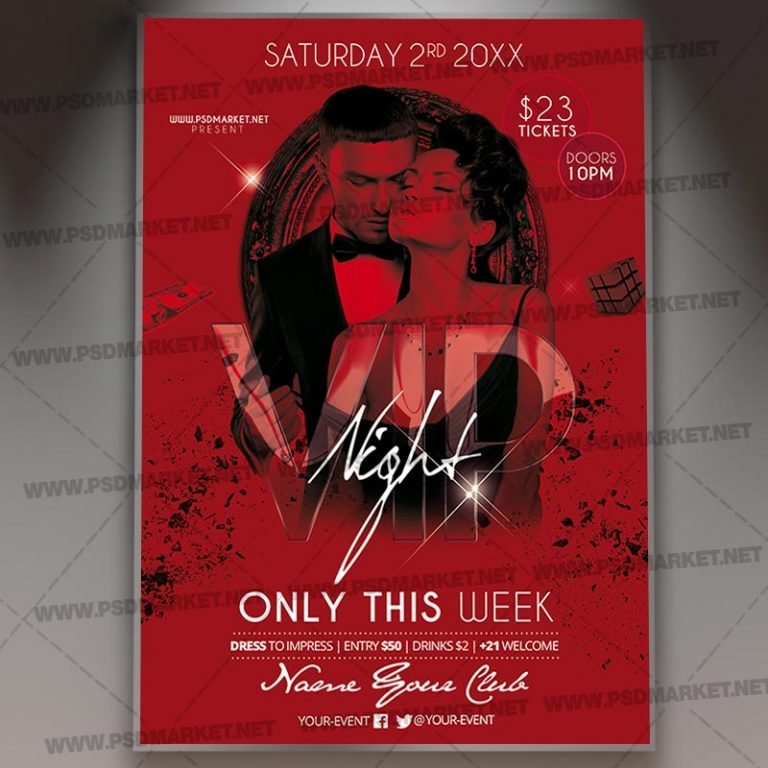 Download VIP Party Night Flyer - PSD Template | PSDmarketAfrican Flyer