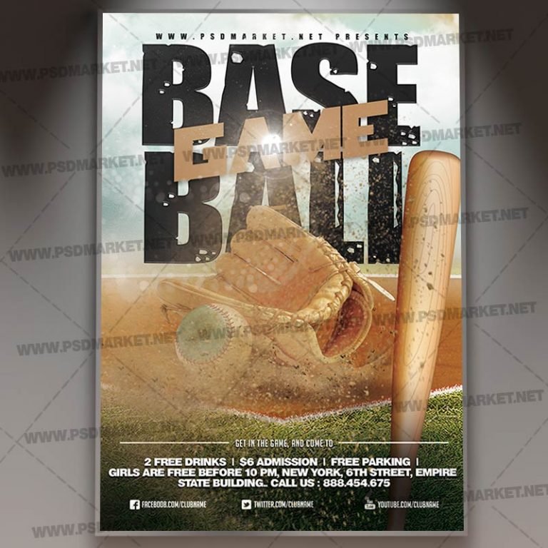 Download Baseball Flyer - PSD Template | PSDmarket