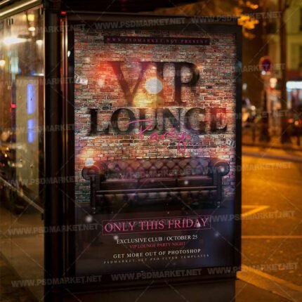 Lounge Party Flyer - PSD Template - PSDmarket