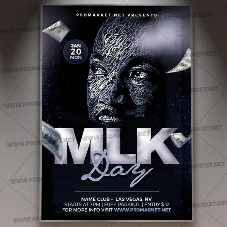 MLK Day - American Flyer PSD Template | PSDmarket
