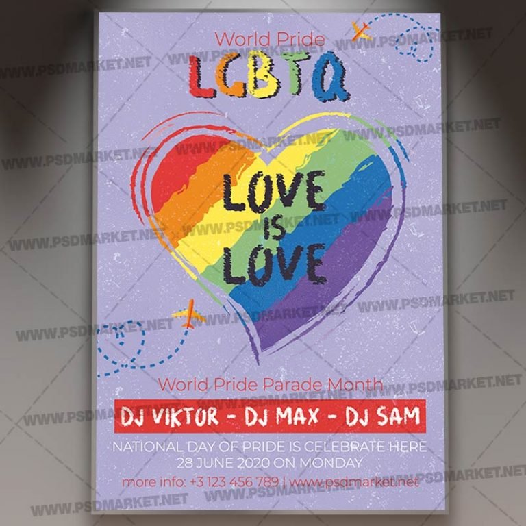 Download LGBT Pride Flyer - PSD Template | PSDmarket