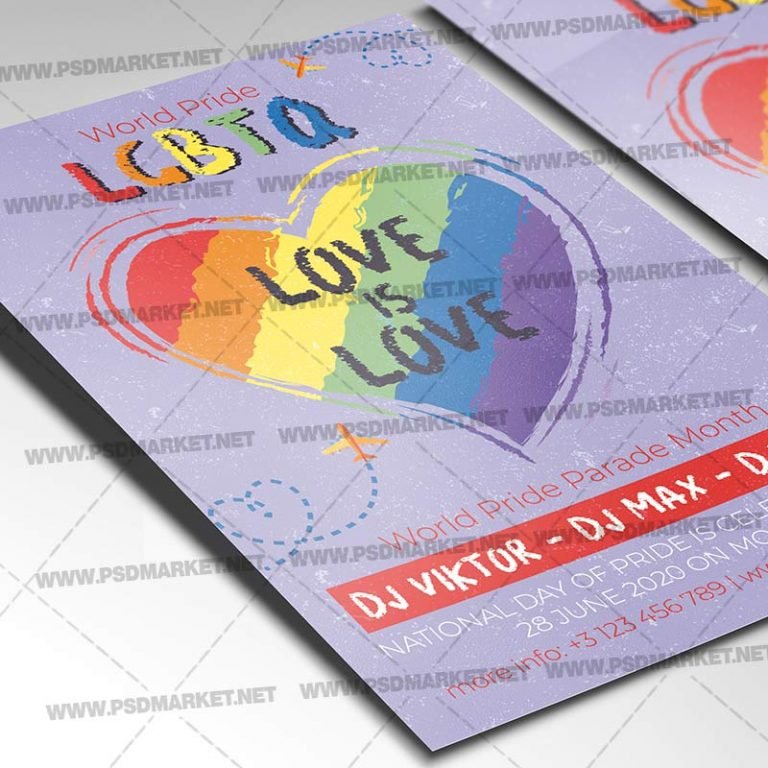 Download LGBT Pride Flyer - PSD Template | PSDmarket