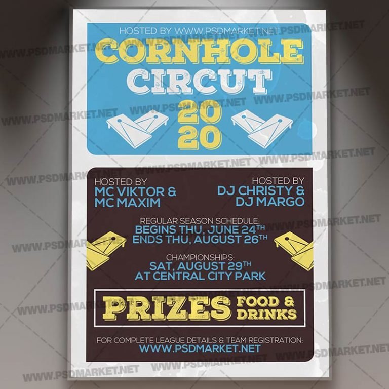 Download Cornhole Event Flyer - PSD Template | PSDmarket