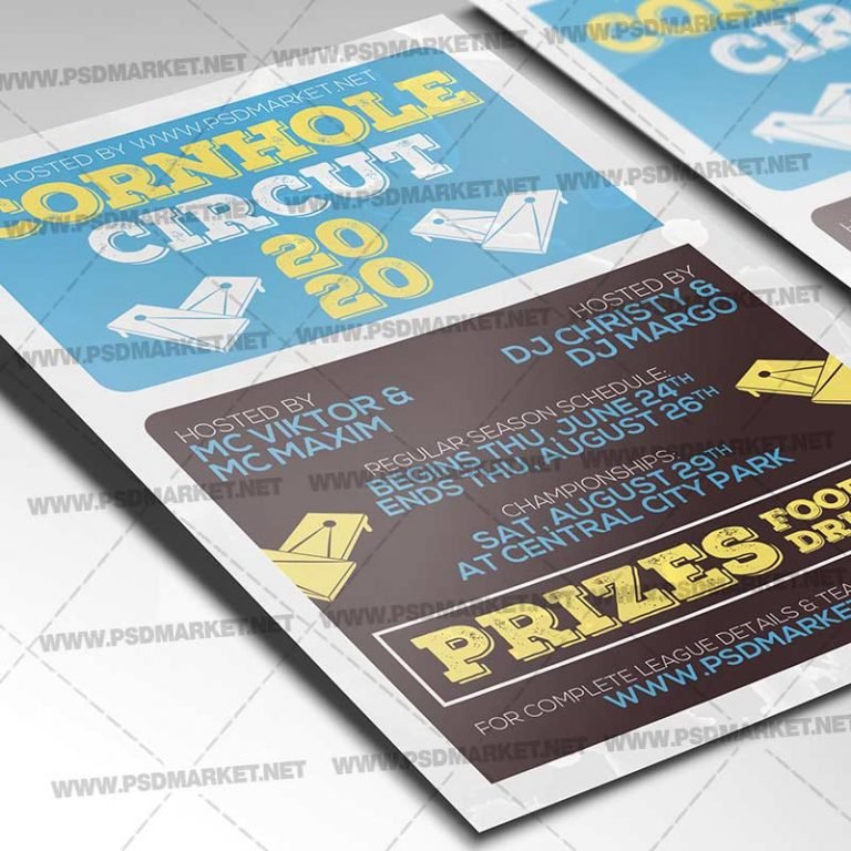 Download Cornhole Event Flyer - PSD Template | PSDmarket