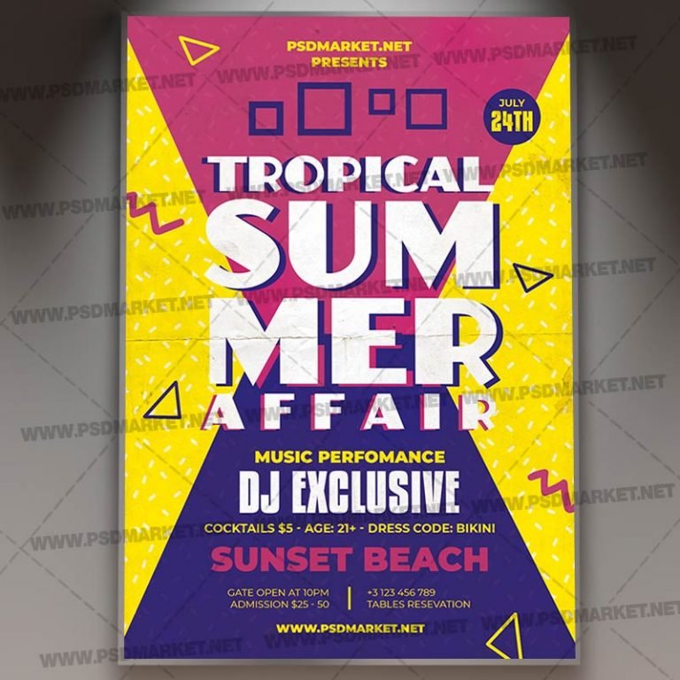 Download The End of Summer Party Flyer - PSD Template | PSDmarket