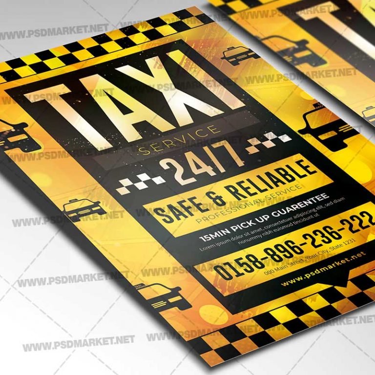 Download Taxi Service Flyer - PSD Template | PSDmarket