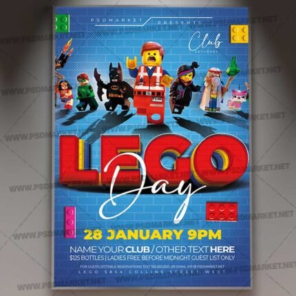 Download Lego Day Template - Flyer PSD Template | PSDmarket