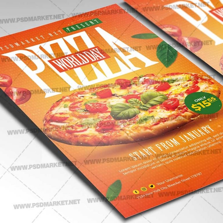 Download Pizza Day Flyer Template - PSD | PSDmarket