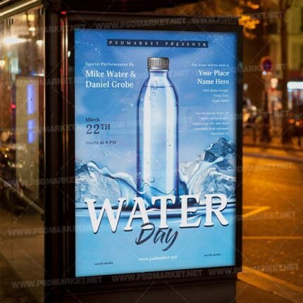 Water Day Template Flyer - PSDmarket