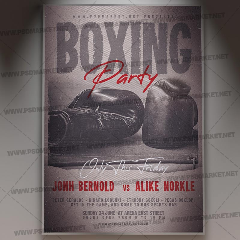 Download Boxing Match Template Flyer PSD PSDmarket
