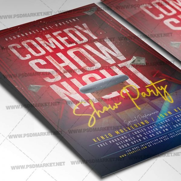 Download Comedy Party Flyer - PSD Template | PSDmarket