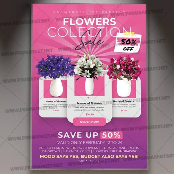 Download Flower Shop Templates in PSD & Vector | PSDmarket