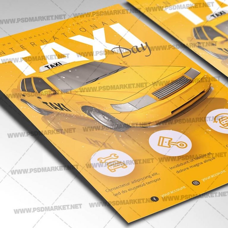 Download Taxi Service Flyer - PSD Template | PSDmarket