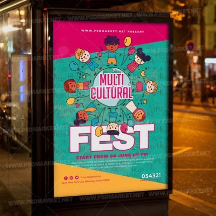 Download Multicultural Fest Template - Flyer PSD | PSDmarket