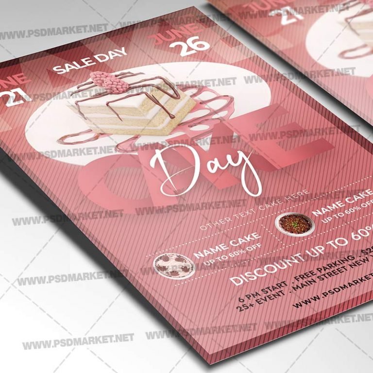 Download Cakes Flyer PSD Template PSDmarket Download Cakes Flyer PSD Template PSDmarket