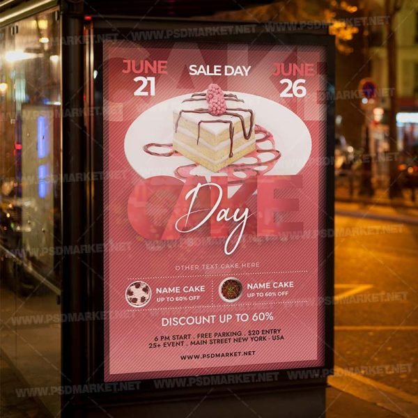 Download Cake Sale Template - Flyer PSD | PSDmarket