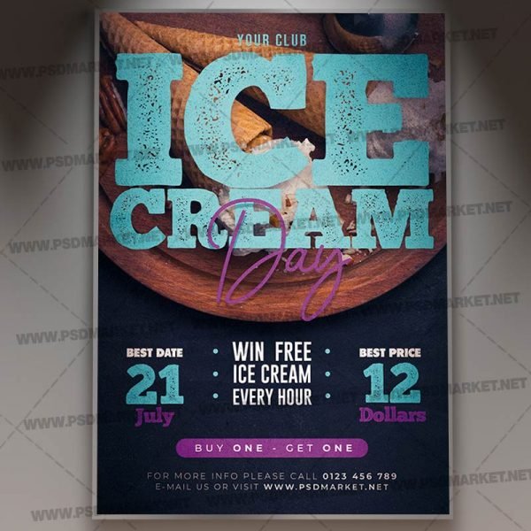 Download Ice Cream Event Template Flyer PSD | PSDmarket