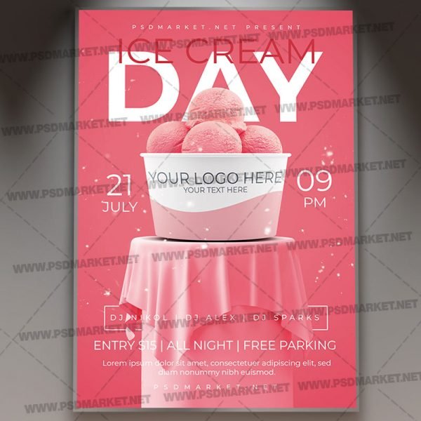 Download Ice Cream Event Template Flyer PSD | PSDmarket