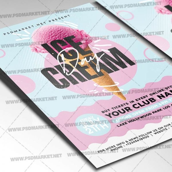 Download Ice Cream Day 2021 Template Flyer PSD | PSDmarket