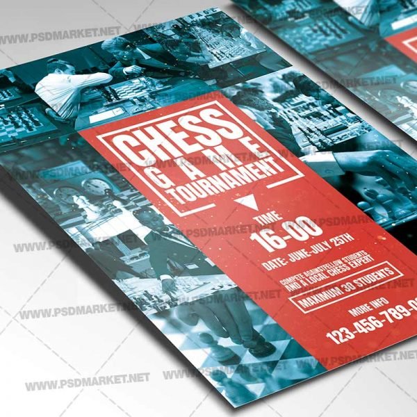 Chess Tournament Flyer - PSD Template | PSDmarket