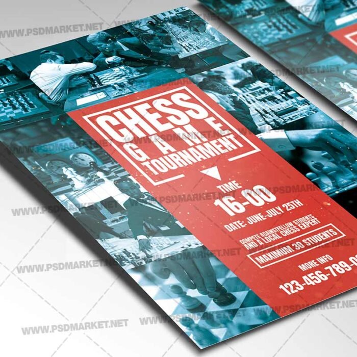 Chess Tournament Flyer - PSD Template | PSDmarket