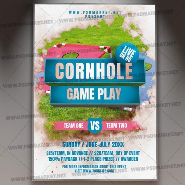 Download Cornhole Tournament Flyer - PSD Template | PSDmarket