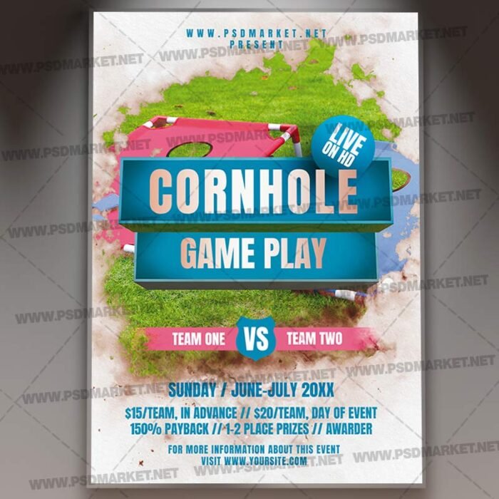 Download Cornhole Tournament Flyer - PSD Template | PSDmarket