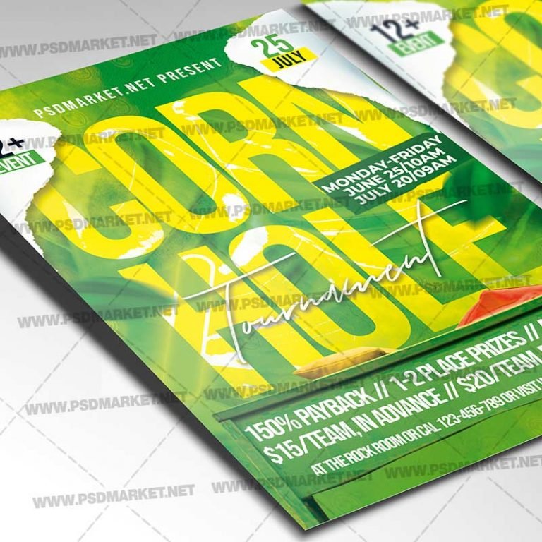 Download Cornhole Event Flyer - PSD Template | PSDmarket