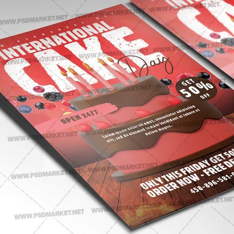 Download Cakes Flyer - PSD Template | PSDmarket