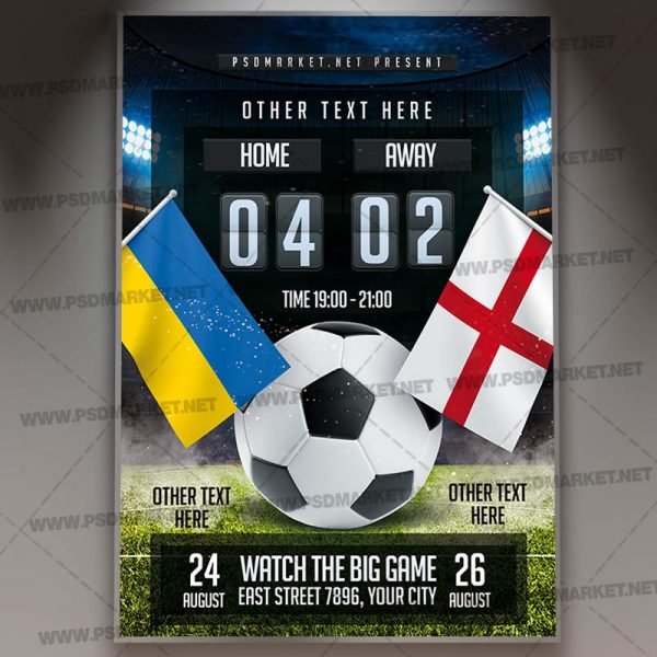 Download Football Flyer - PSD Template | PSDmarket